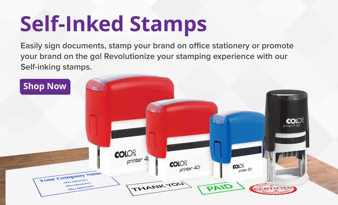 Custom Rubber Stamps are available only at Printo. Order Now!