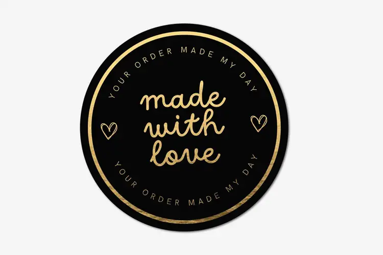 Gold Foiling Stickers Printing | Custom Stickers - Printo