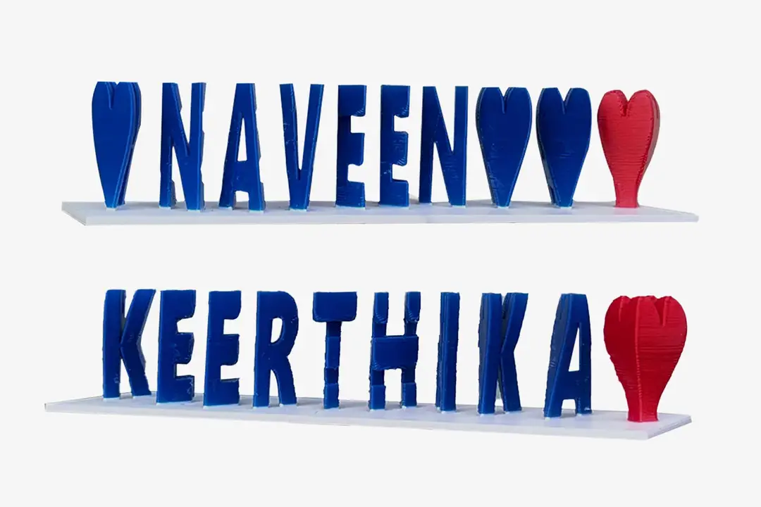 Custom Dual Name Plank or 3D Name Board - Name Gifts | Printo