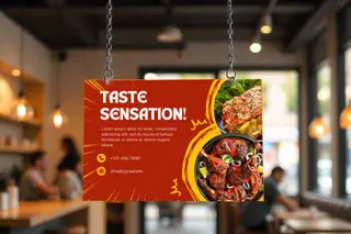 Hangingboard Displays - Custom Ceiling Hanging Signs | Printo.in