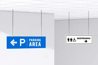 Hangingboard Displays - Custom Ceiling Hanging Signs | Printo.in