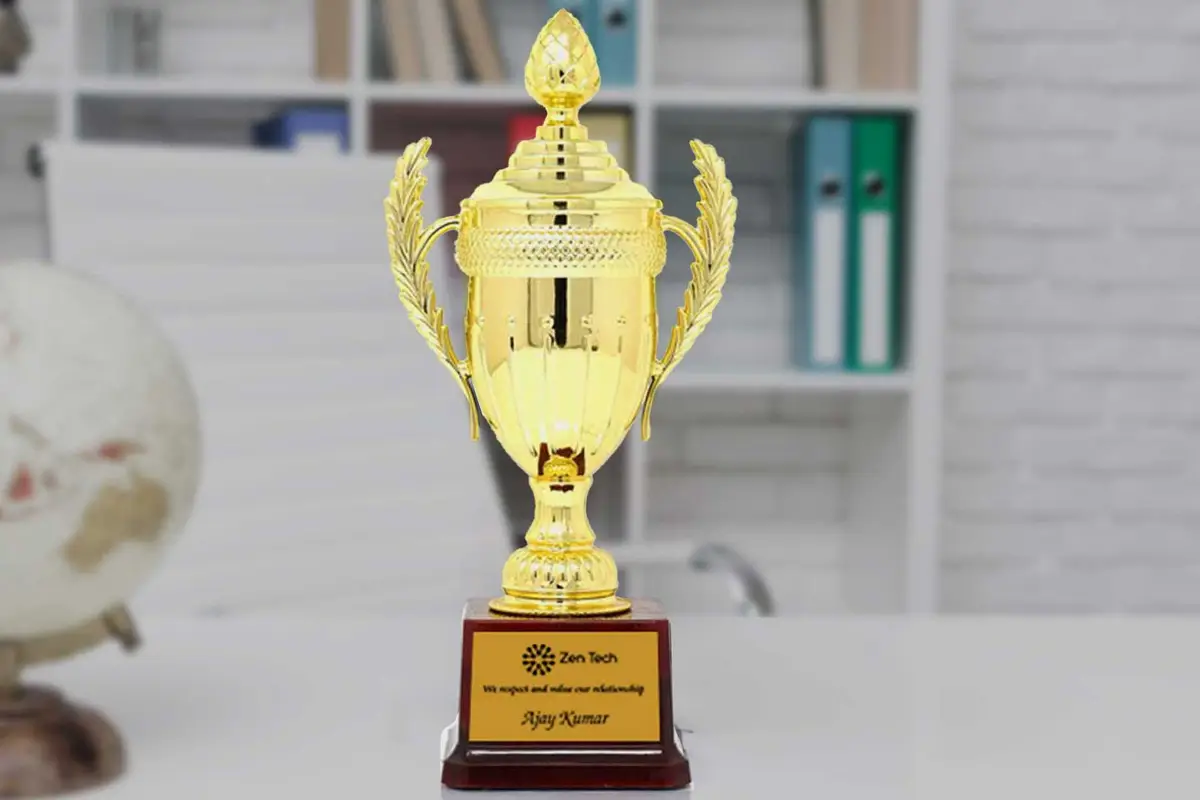 Blaze Champions Trophy - Buy Golden Trophies & Awards Online - Printo.in