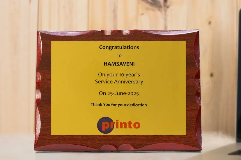 Redwood Honor Custom Trophy Wooden Plaque Award | Printo