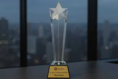 Meridian Crystal Trophy - Buy Transparent Acrylic Awards Online - Printo.in