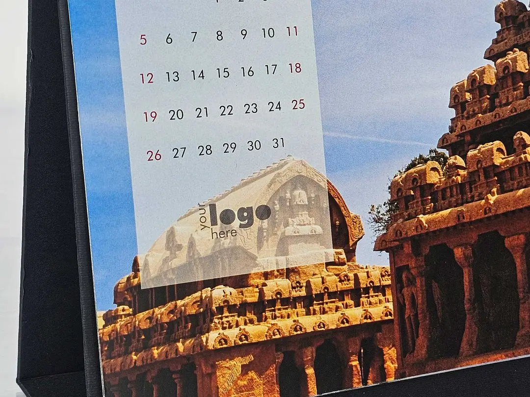 A5 Landscape Desktop Calendar 2026 | Compact Office Table Calendar | Printo