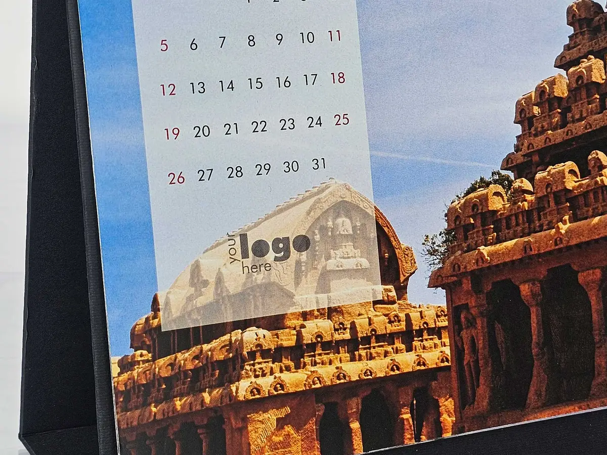 A5 Landscape Desktop Calendar 2026 | Compact Office Table Calendar | Printo