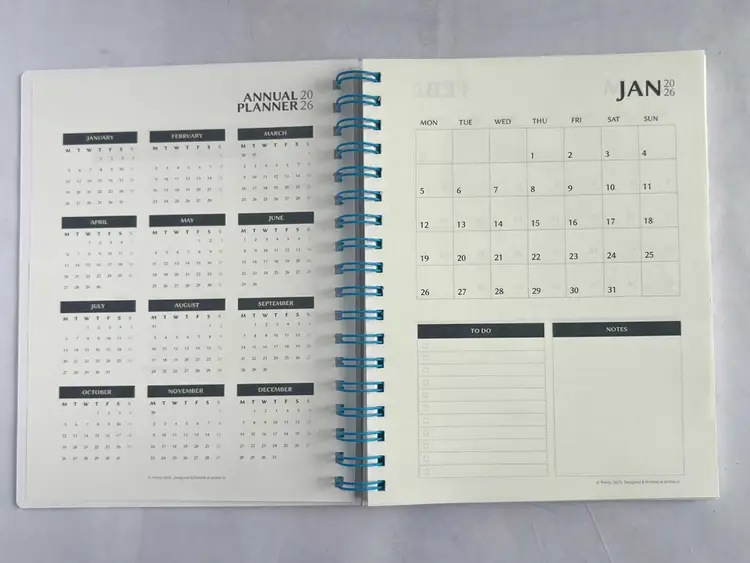 B5 Executive Hardcover Wiro Diary | Premium Corporate Planner | Printo